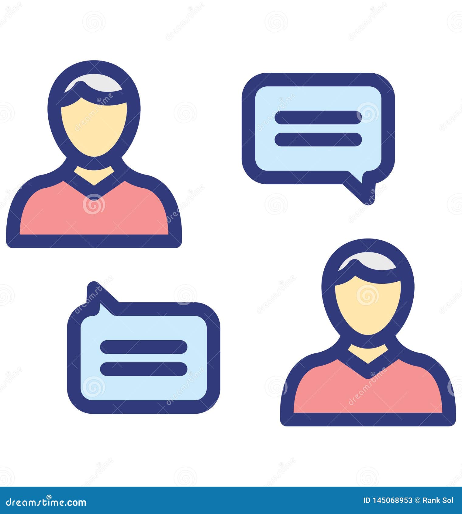 Communic Communication Isolated Vector Icon Which Can Easily Modify or ...