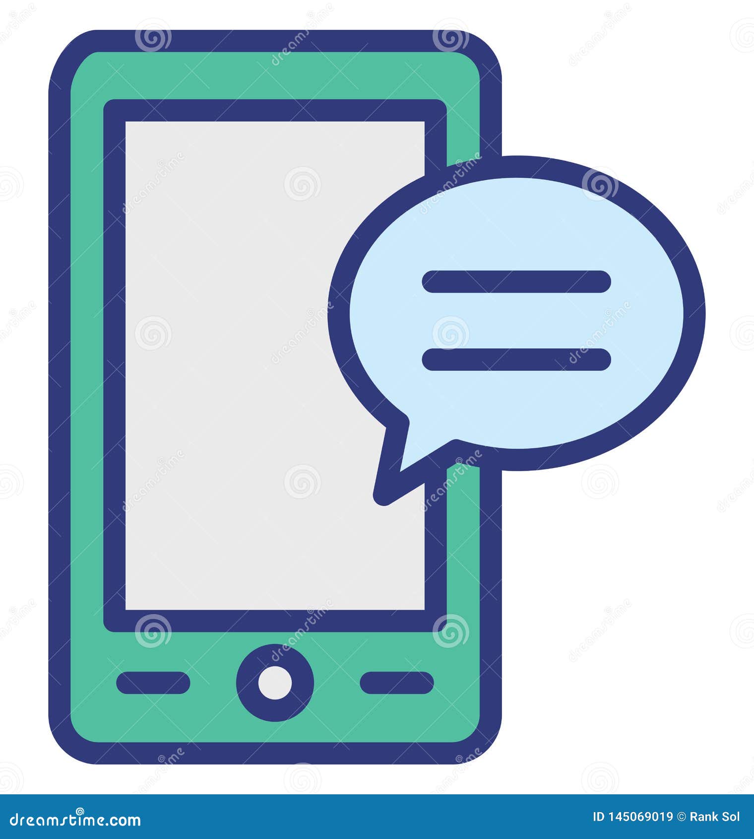 Chat Screen Isolated Vector Icon Which Can Easily Modify or Edit Stock ...