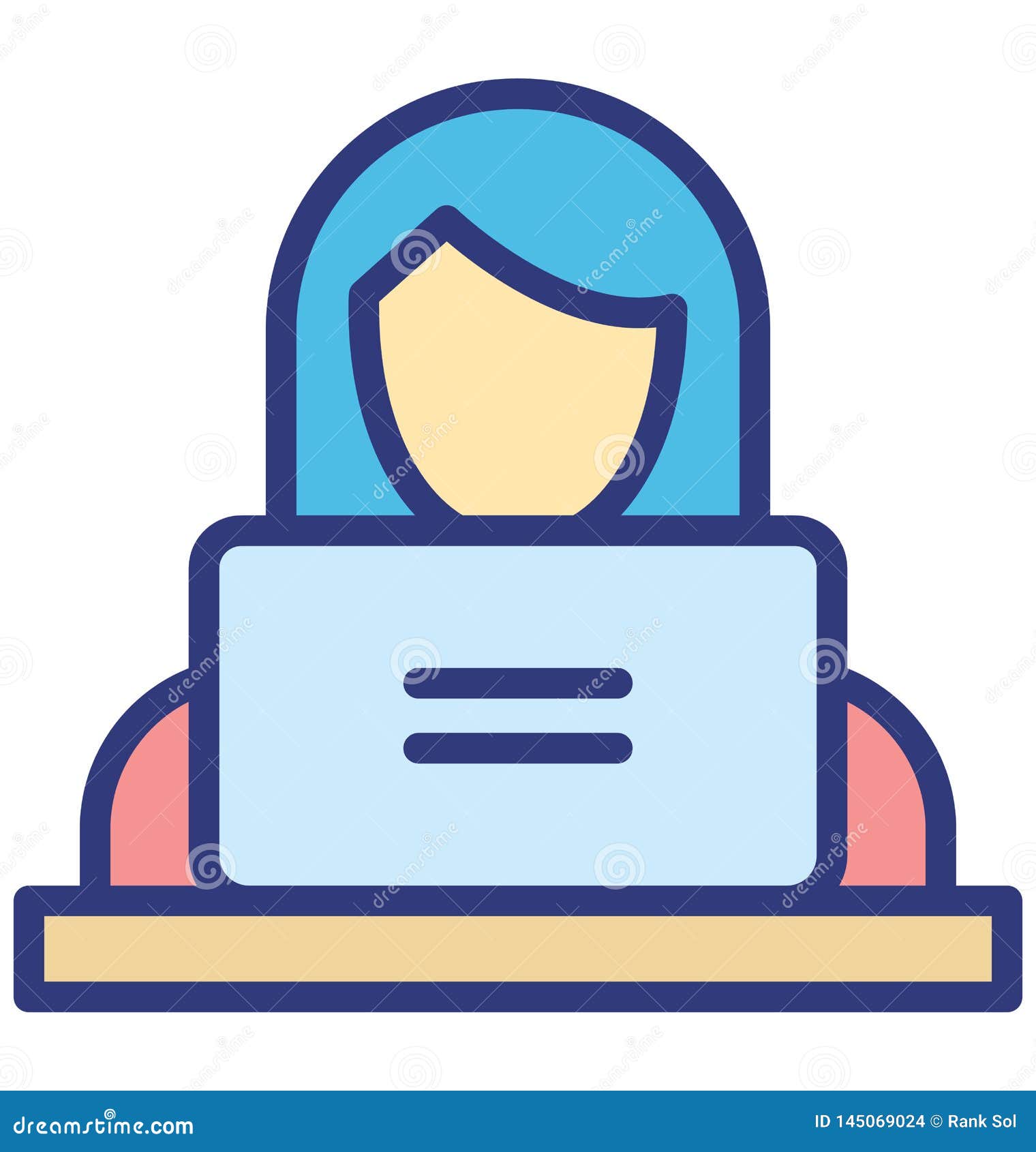 Basic RGB Administrator Isolated Vector Icon Which Can Easily Modify or ...