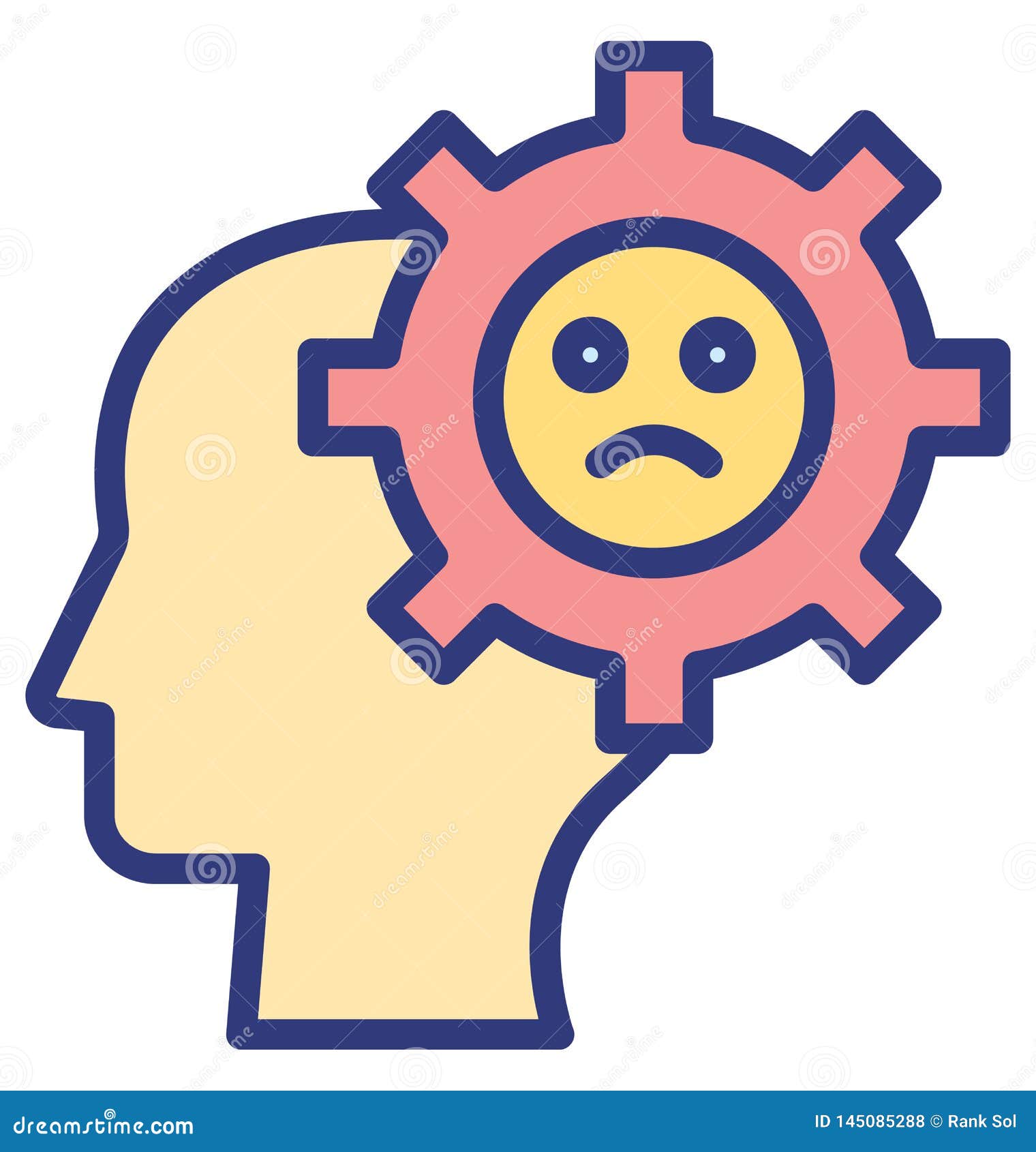 Basic RGB Brain Breakage Isolated Vector Icon Which Can Easily Modify ...