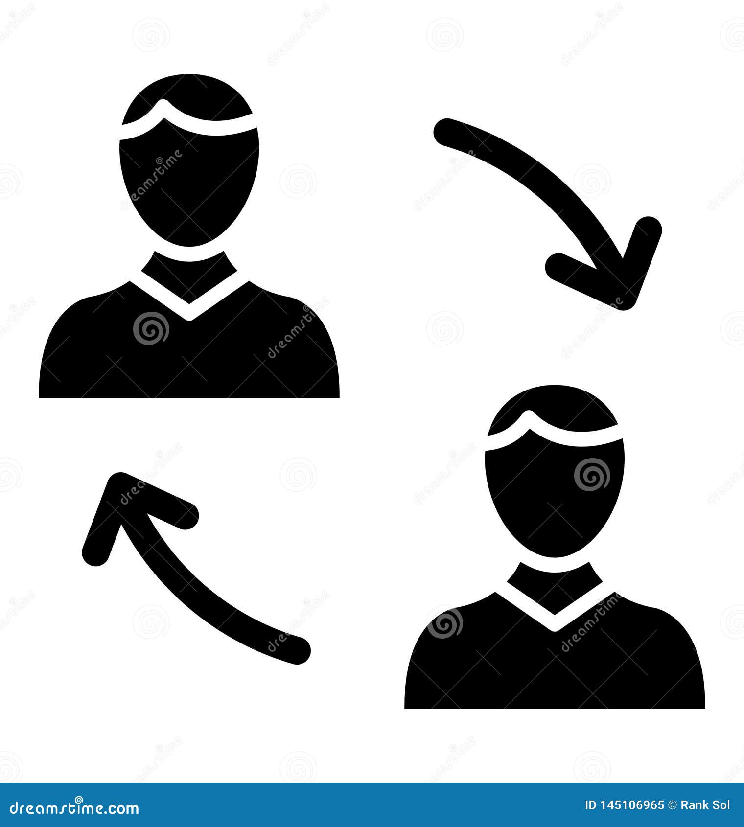 Basic RGB Employee Change Isolated Vector Icon Which Can Easily Modify ...