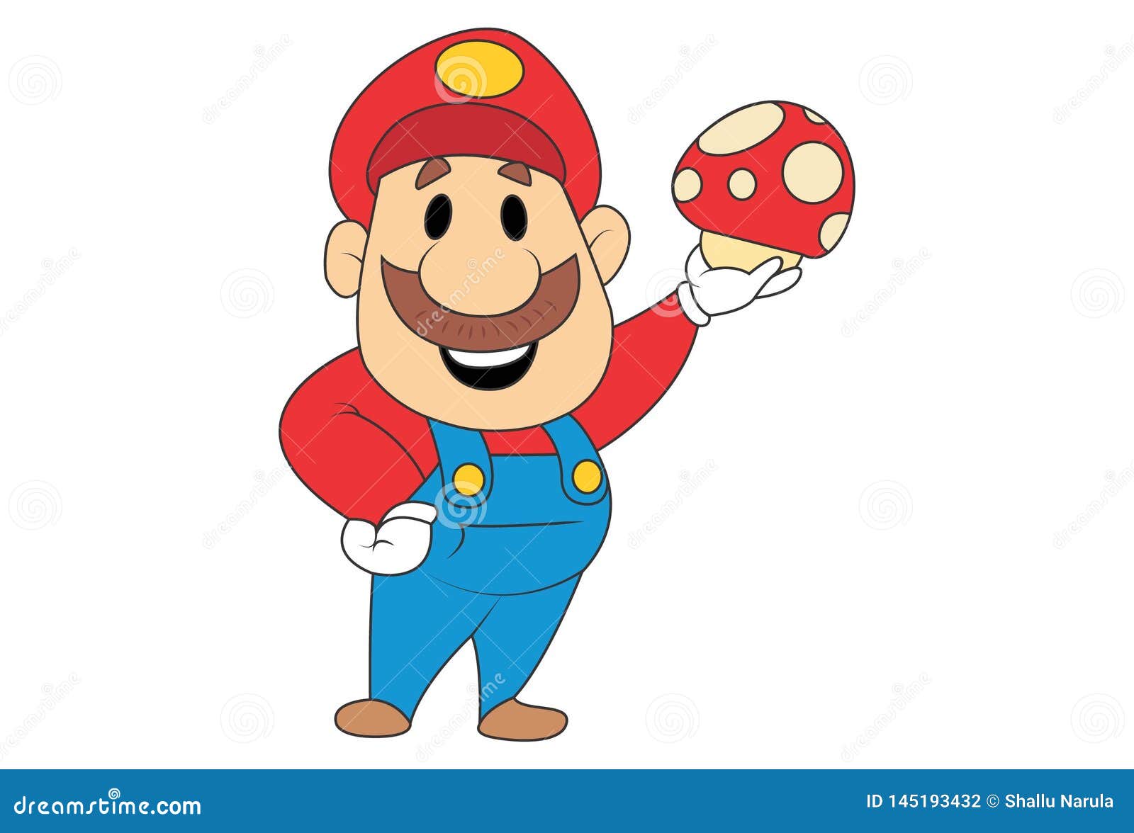 Vector Cartoon Illustration of Cute Mario. Editorial Photography ...