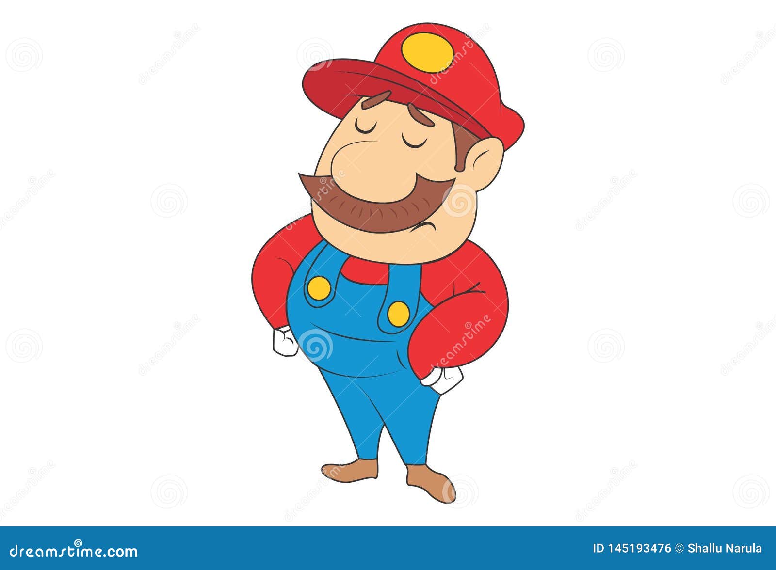 Vector Cartoon Illustration Of Cute Mario. | CartoonDealer.com #145193476
