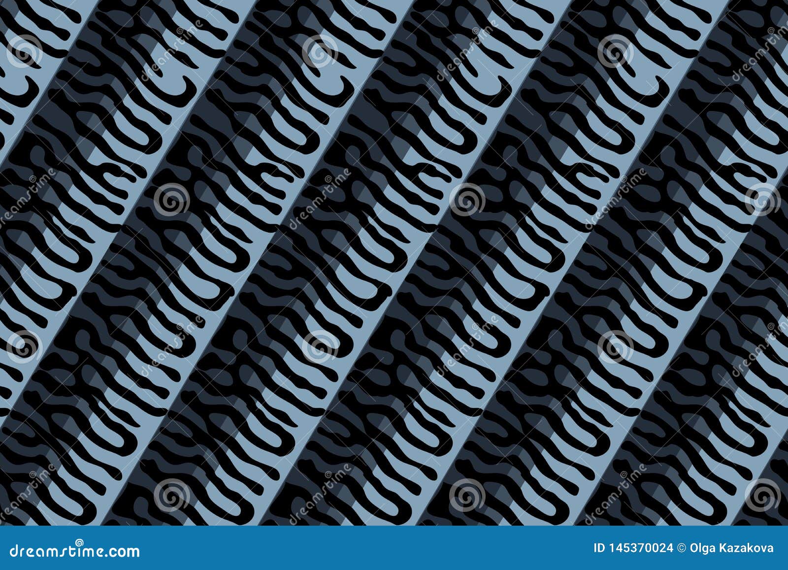 Relief Mackerel Scale. Vector Seamless Animal Pattern Stock Vector ...