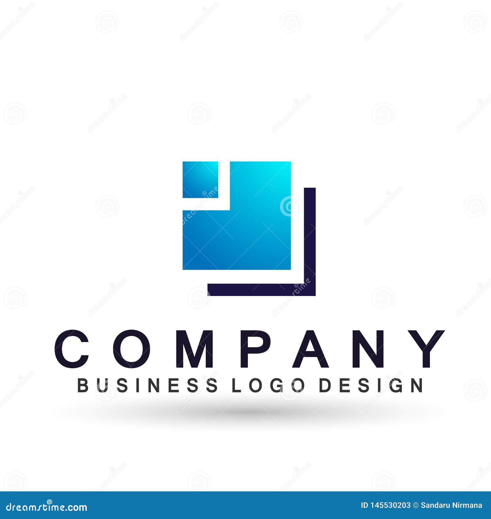 Abstract Square Shaped Logo for Business Company. Corporate Identity ...