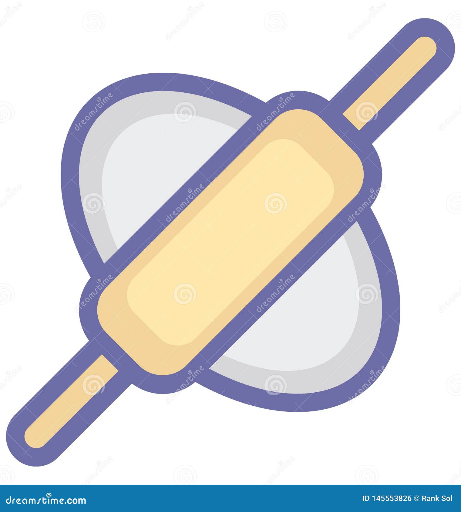 Bread Roller Isolated Vector Icon Which Can Easily Modify or Edit Stock ...