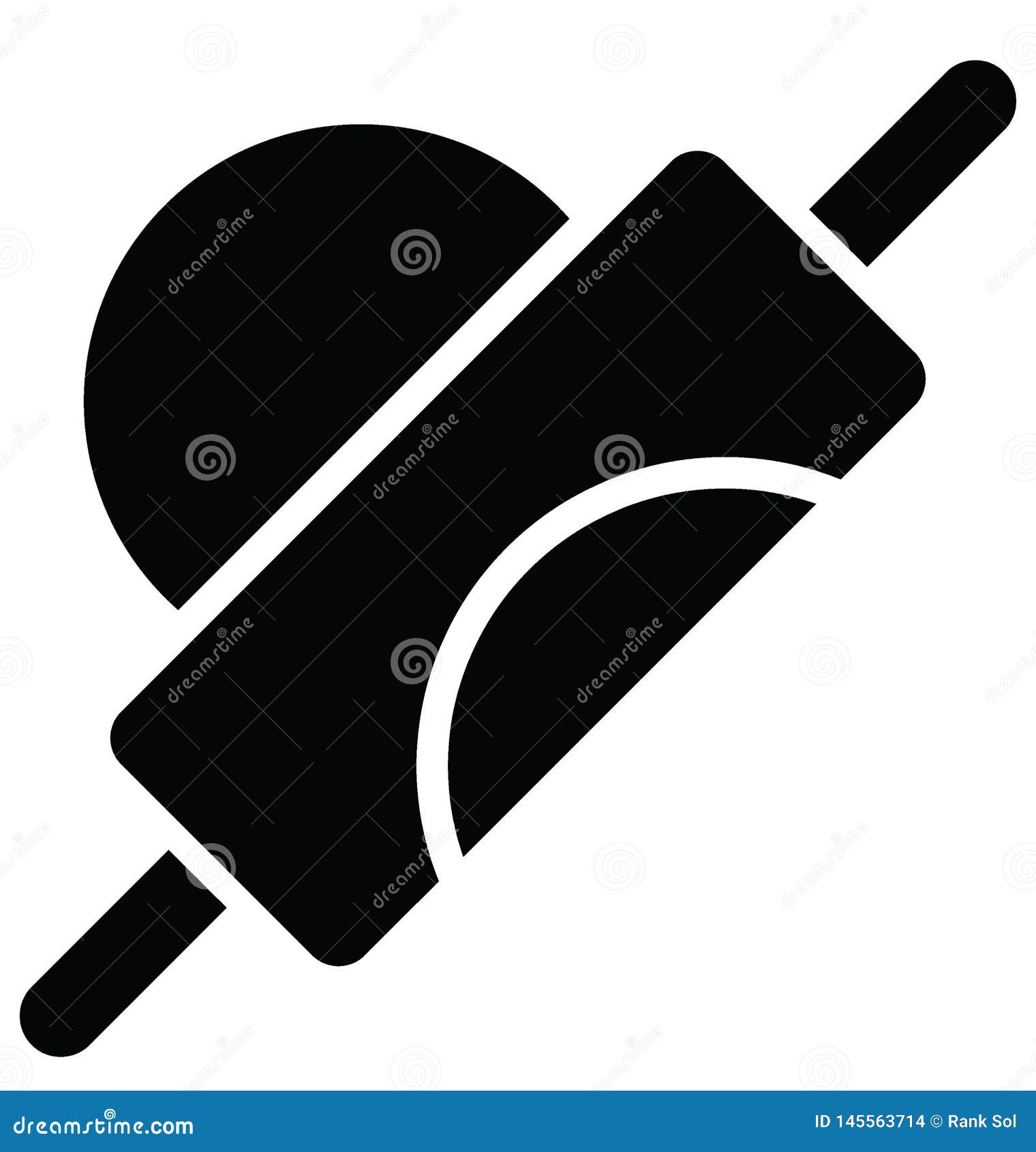 Basic RGB Bread Roller Isolated Vector Icon Which Can Easily Modify or ...