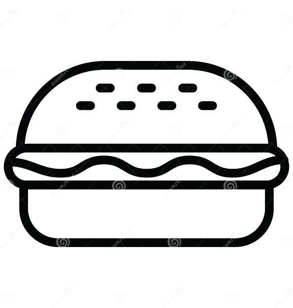 Basic RGB Burger Isolated Vector Icon Which Can Easily Modify or Edit ...