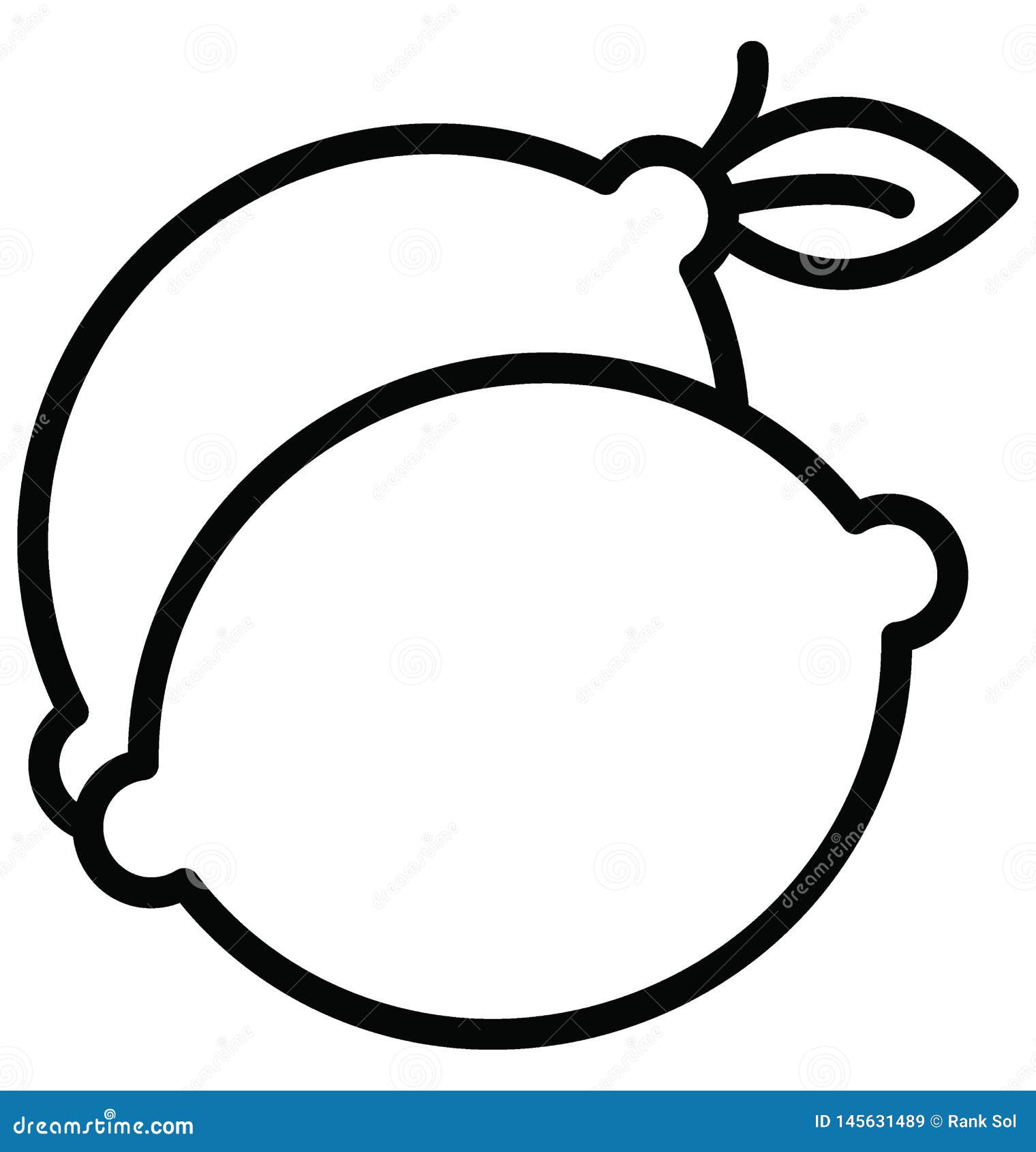 Basic RGB Citrus Fruit Isolated Vector Icon Which Can Easily Modify or ...