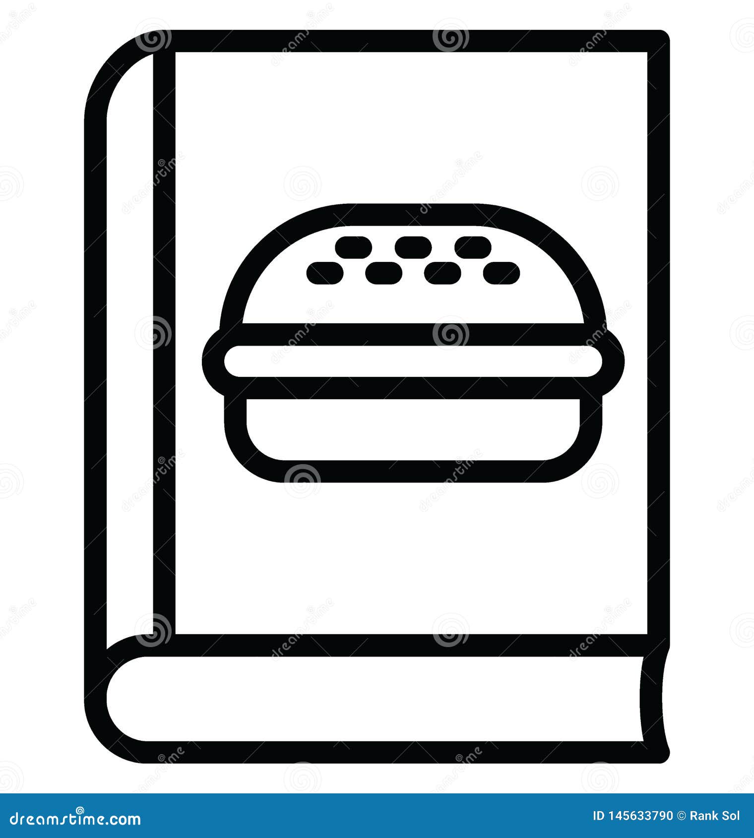 Basic RGB Burger Recipe Isolated Vector Icon Which Can Easily Modify or ...