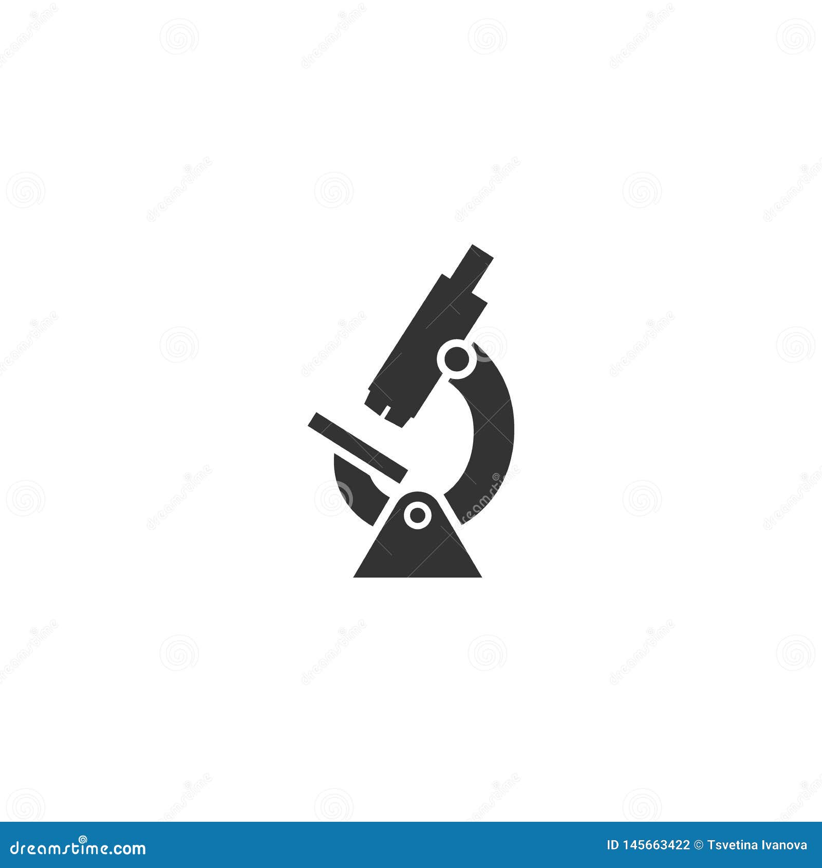 Microscope Black Isolated Vector Icon. Stock Vector - Illustration of ...
