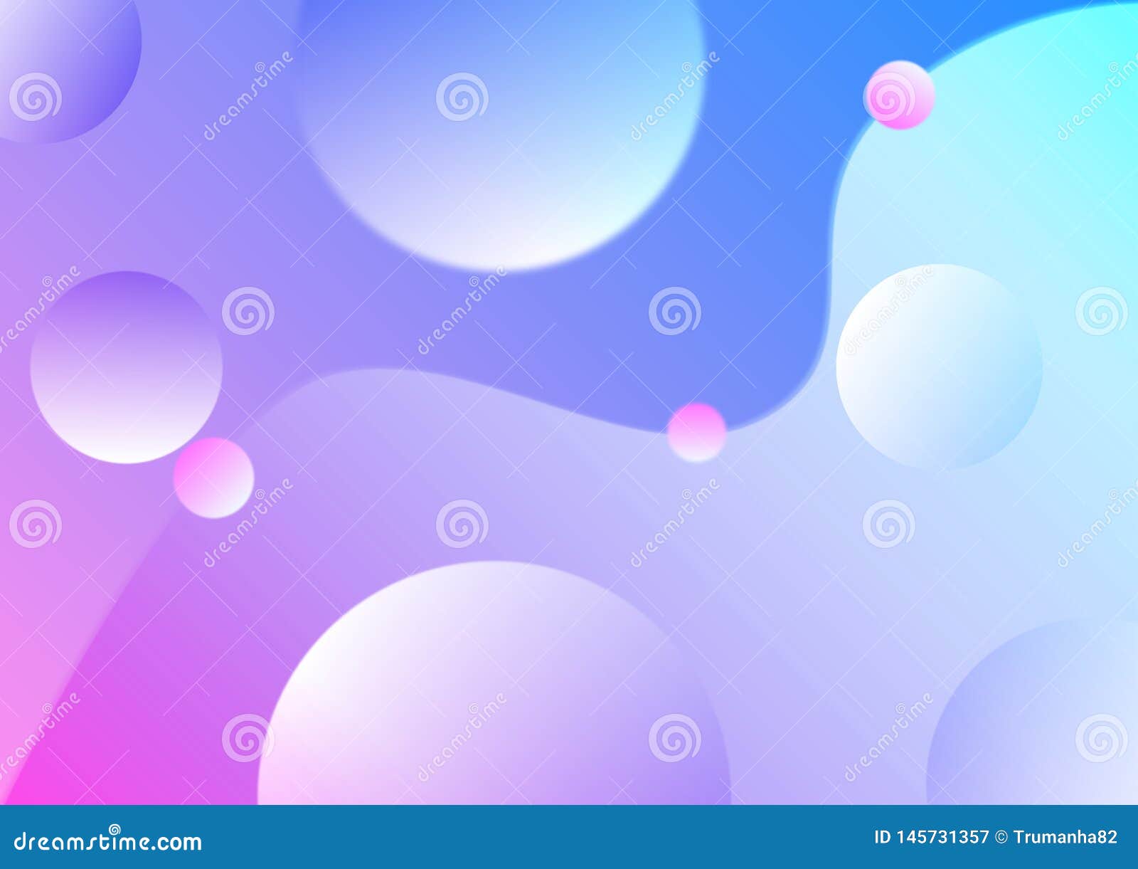 Blue and Purple Gradient Background with Colorful Curves and Circles ...