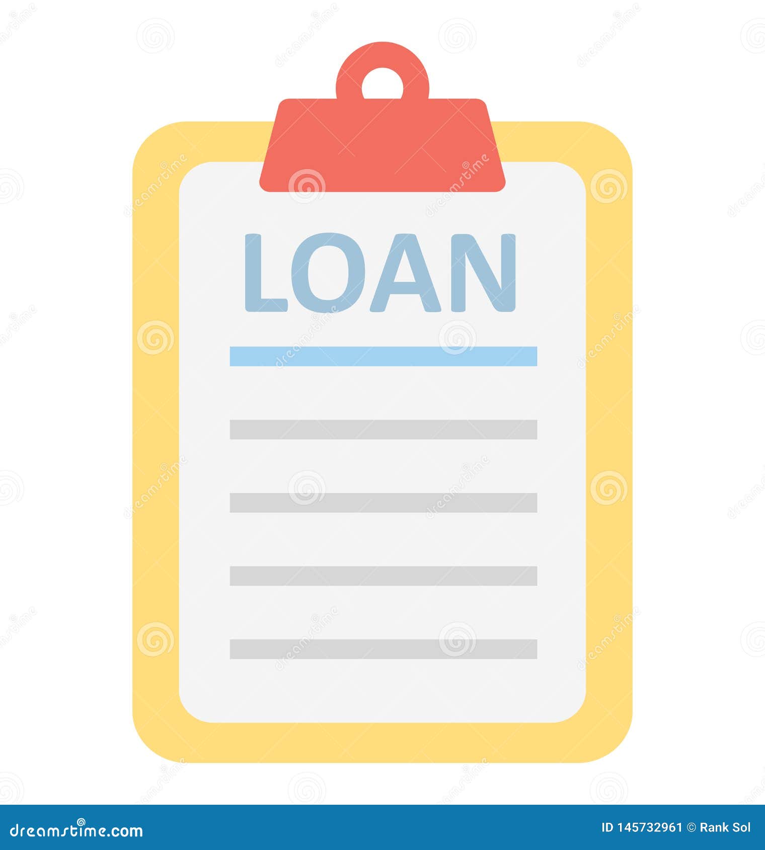 Loan Paper Color Isolated Vector Icon Which Can Easily Modify or Edit ...