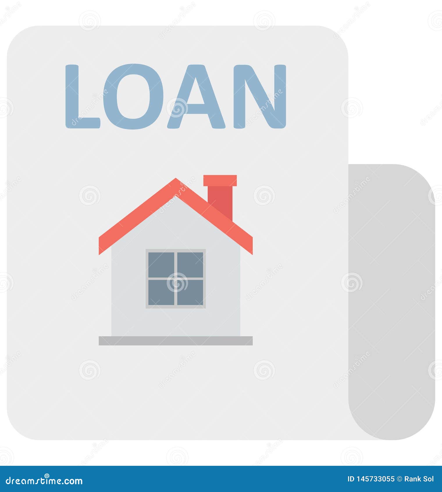 Basic RGB Loan Paper Color Isolated Vector Icon Which Can Easily Modify ...