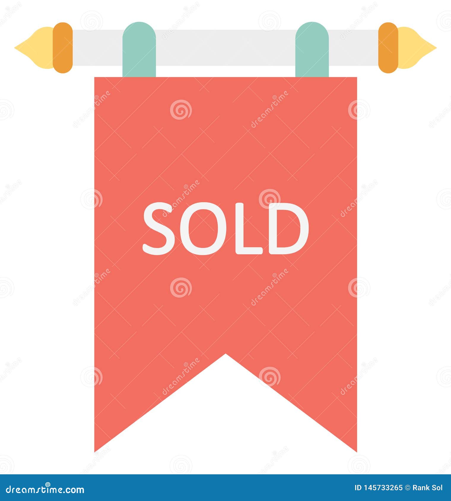 Basic RGB Sold Sign Board Color Isolated Vector Icon Which Can Easily ...