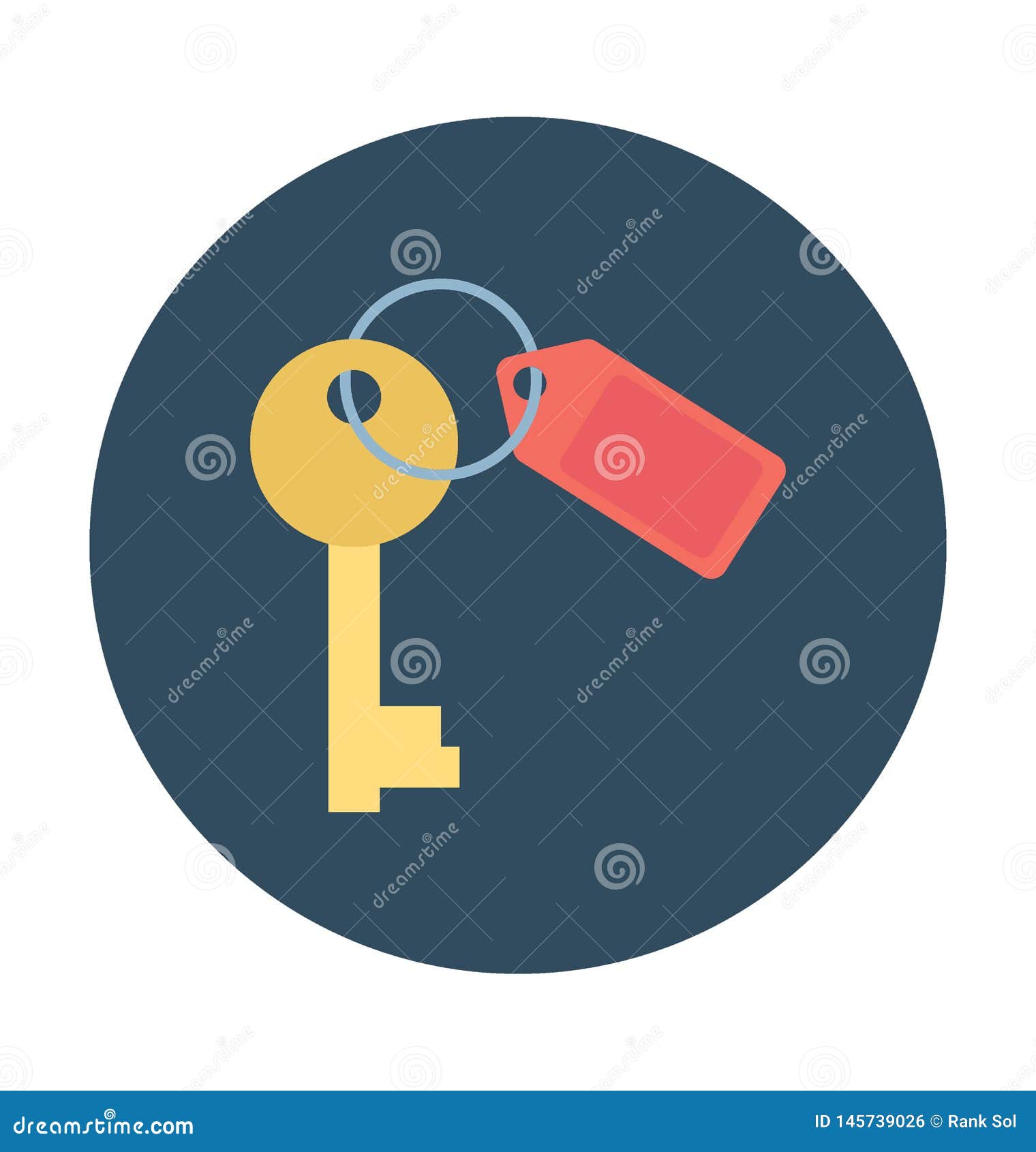 House Key Color Isolated Vector Icon Which Can Easily Modify or Edit ...
