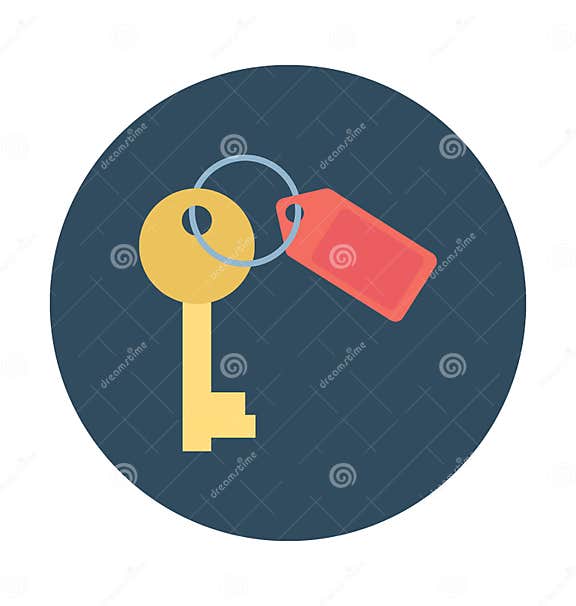 House Key Color Isolated Vector Icon Which Can Easily Modify or Edit ...