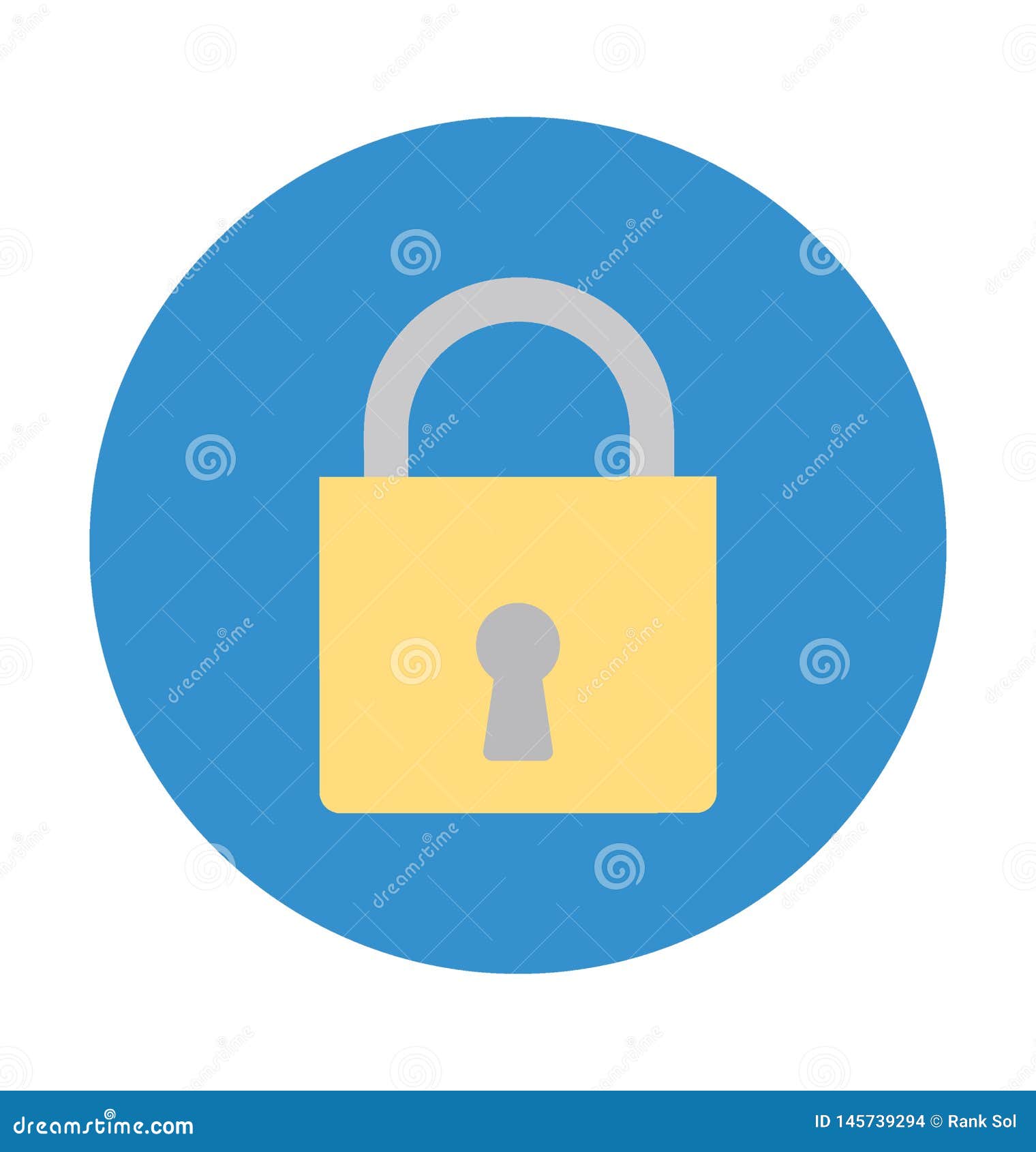 Padlock Color Isolated Vector Icon Which Can Easily Modify or Edit ...