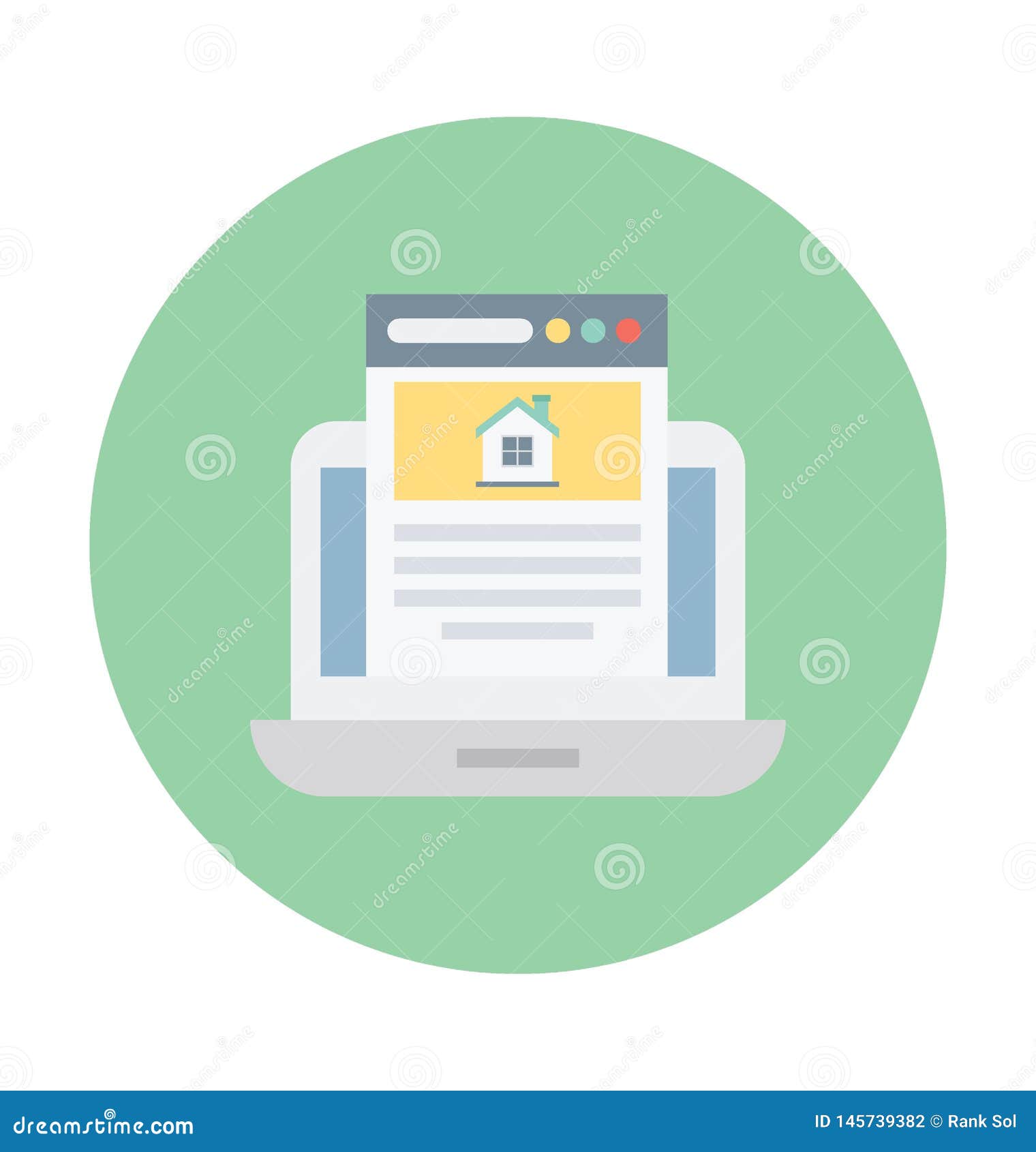 Online Property Color Isolated Vector Icon Which Can Easily Modify or ...