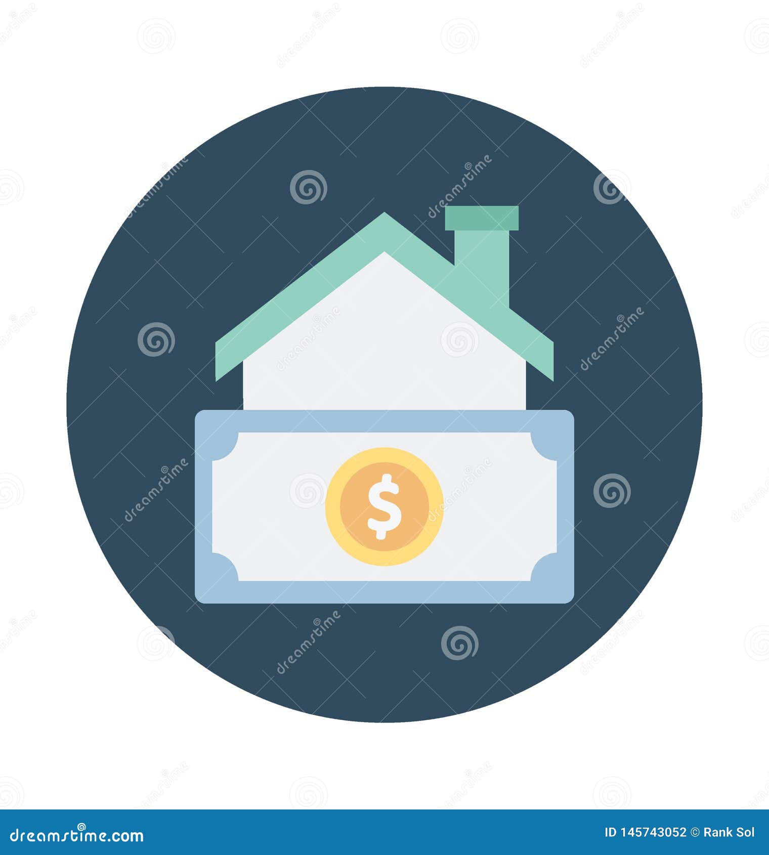 Real Estate Asset Color Isolated Vector Icon Which Can Easily Modify or ...