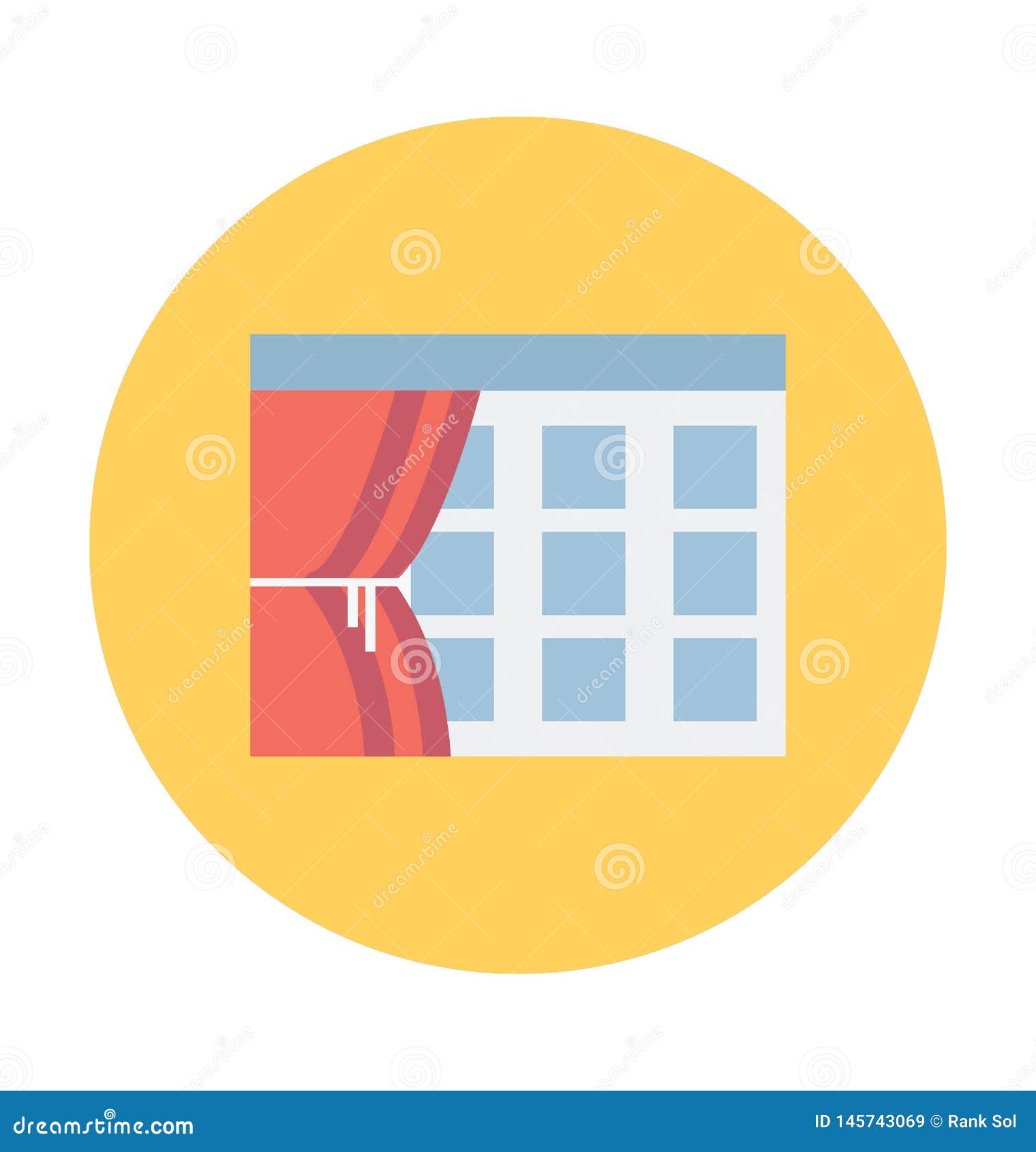 Home Window Color Isolated Vector Icon Which Can Easily Modify or Edit ...