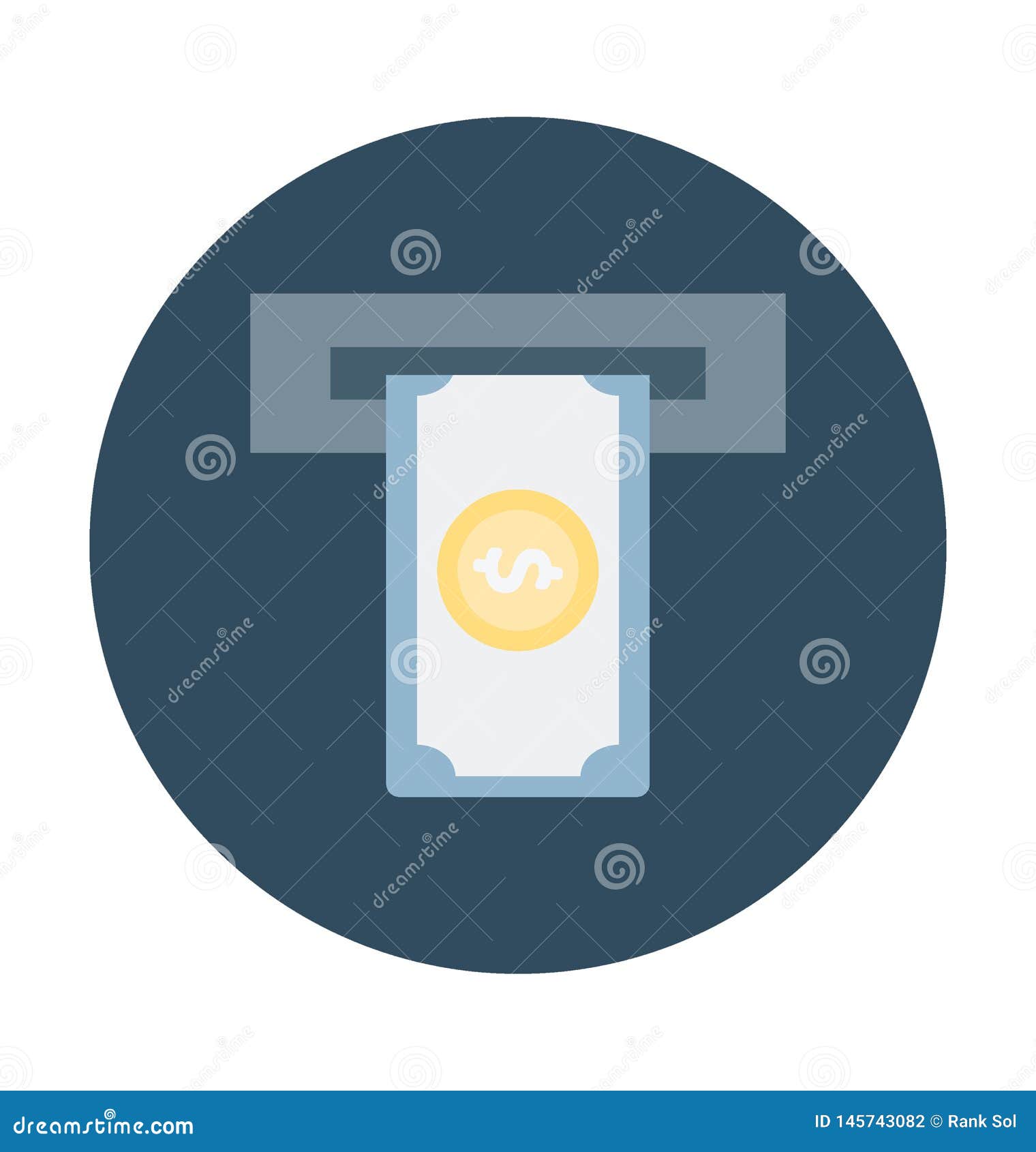 Cash Withdrawal Color Isolated Vector Icon Which Can Easily Modify or ...