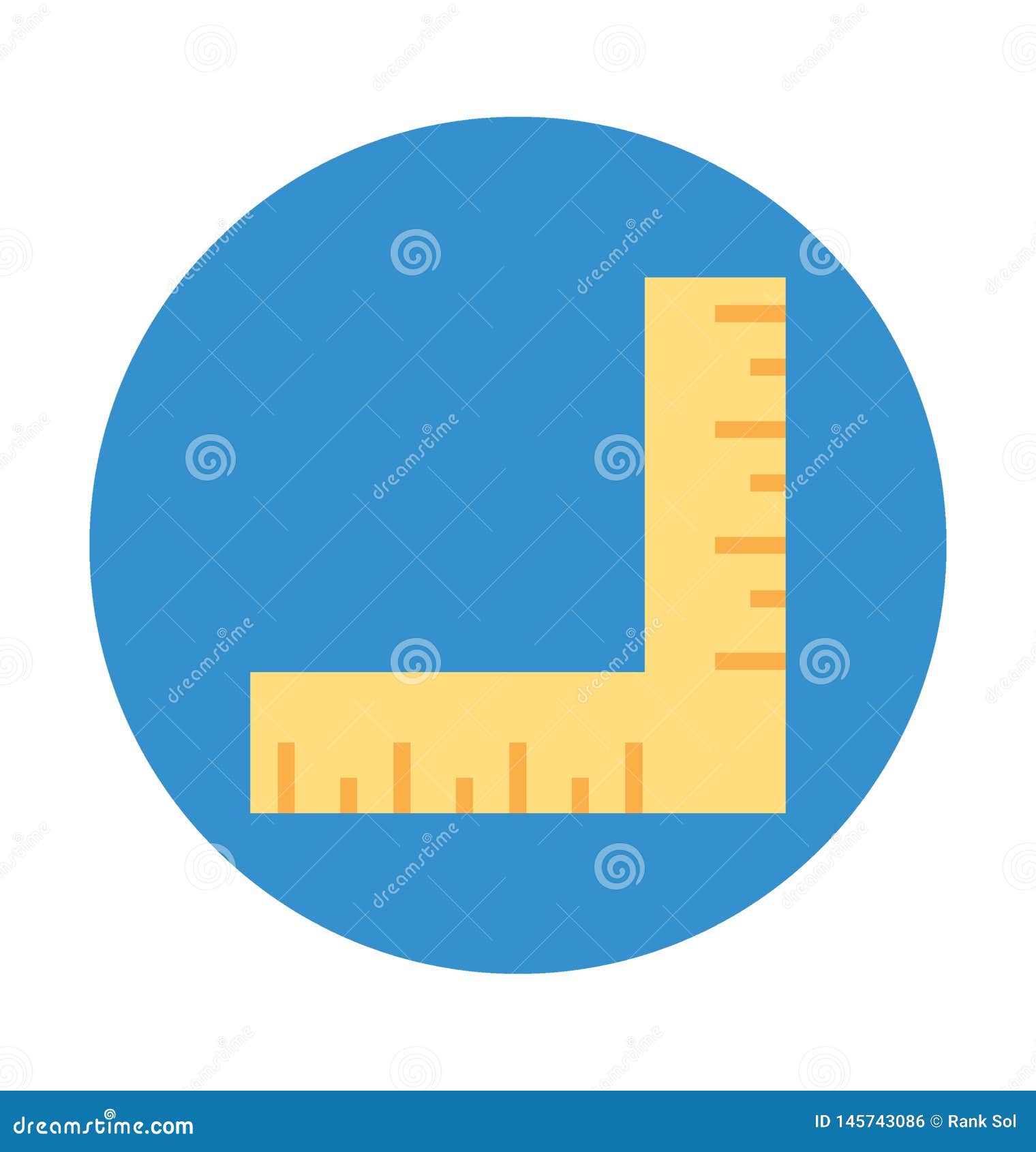 Ruler Color Isolated Vector Icon Which Can Easily Modify or Edit Stock ...