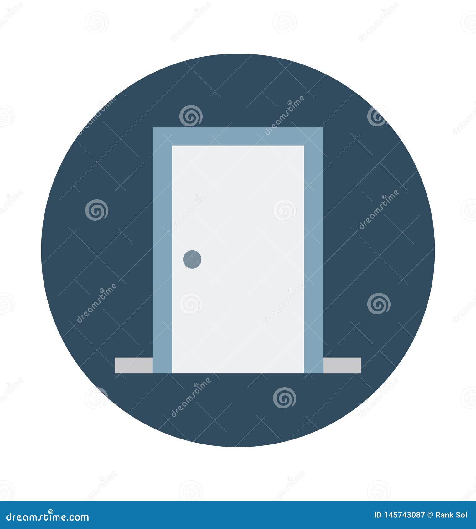 Door Color Isolated Vector Icon Which Can Easily Modify or Edit Stock ...
