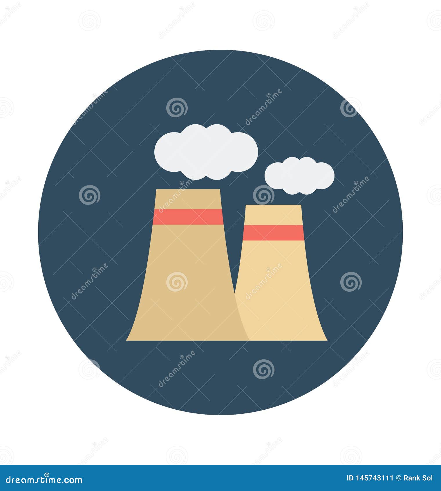 Brick Tower Color Isolated Vector Icon Which Can Easily Modify or Edit ...