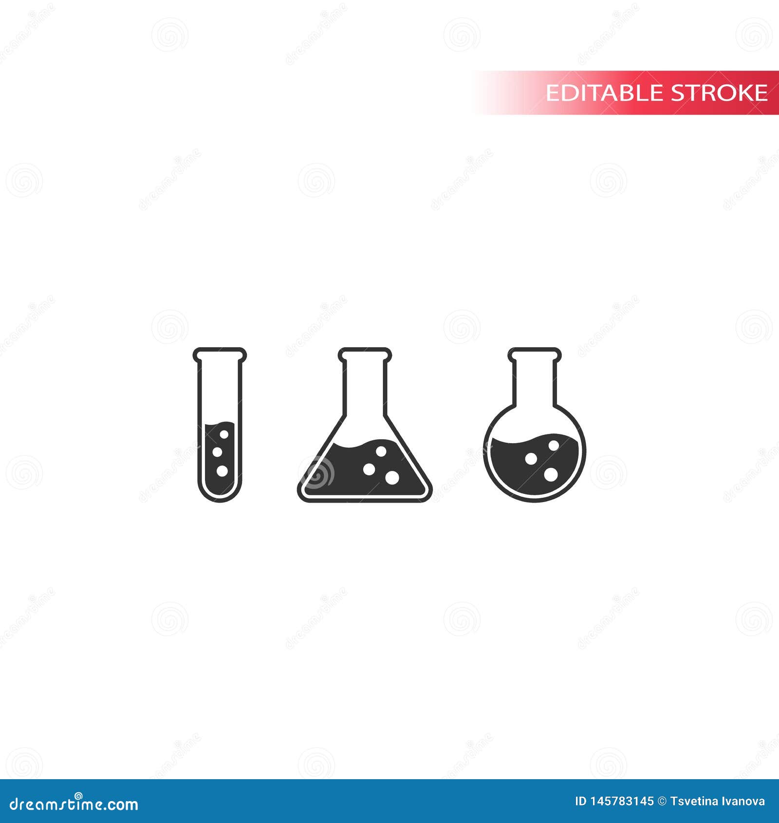 Flasks, Laboratory Glass Black Vector Icon Set. Flask, Lab Glassware ...