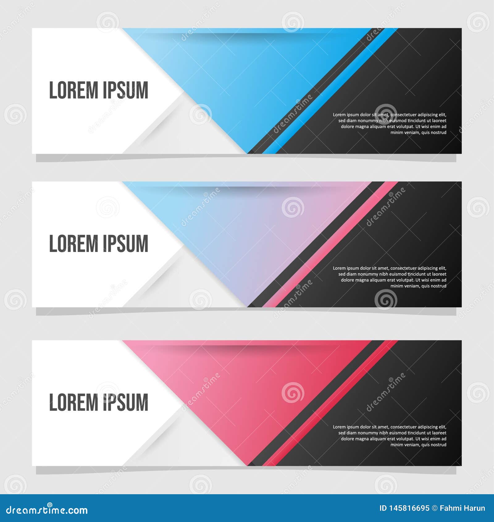 Premium Color Banner Collection Template Stock Illustration ...