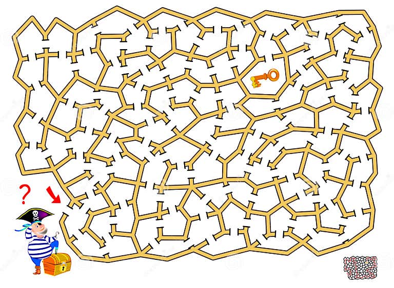 Logical Puzzle Game with Labyrinth for Children and Adults. Help the ...