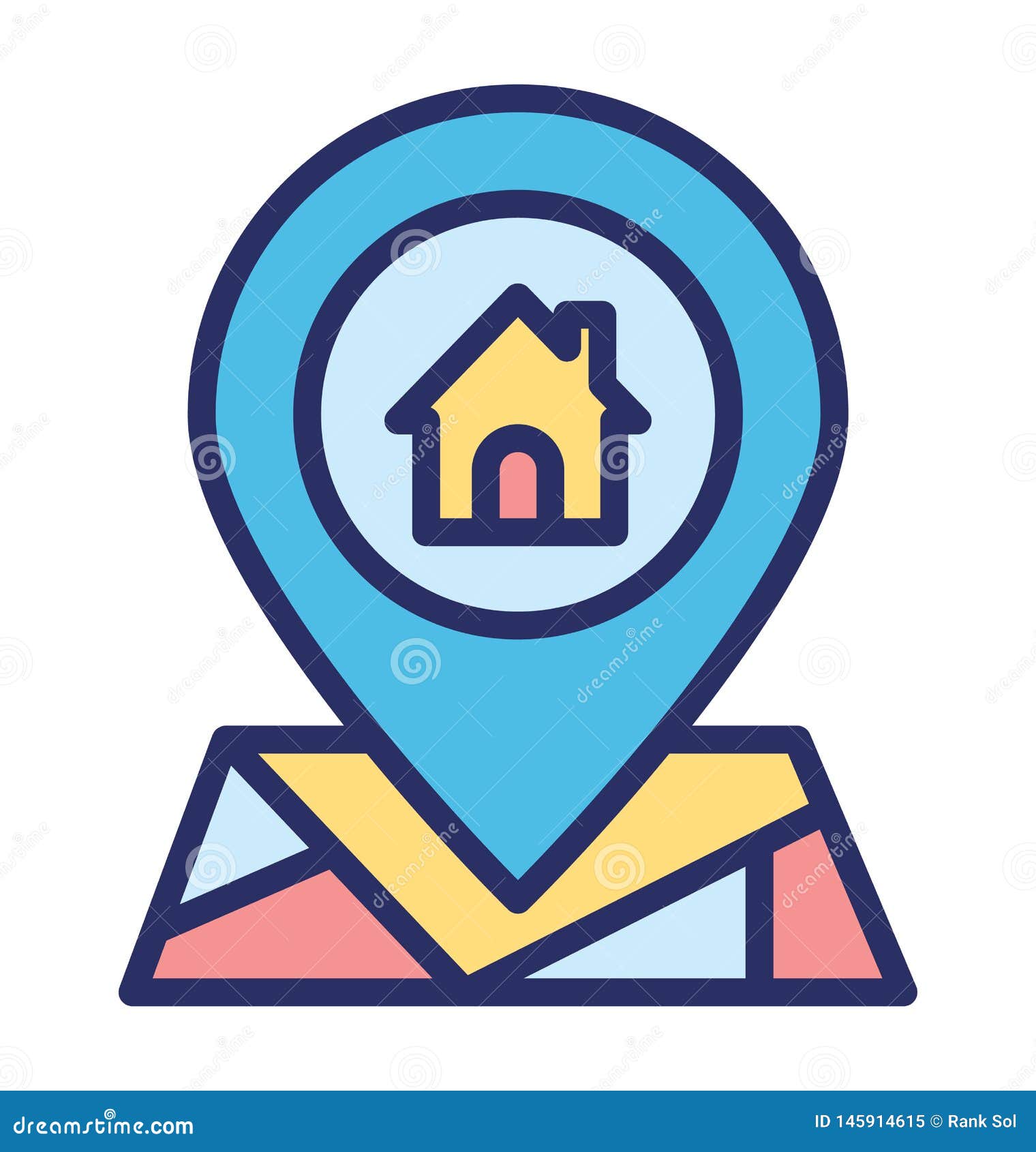 Basic RGB Home Location Isolated Vector Icon Which Can Easily Modify or ...