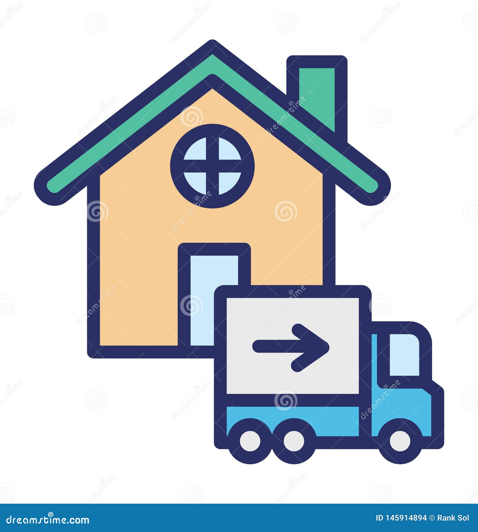 Home Relocation Isolated Vector Icon Which Can Easily Modify or Edit ...