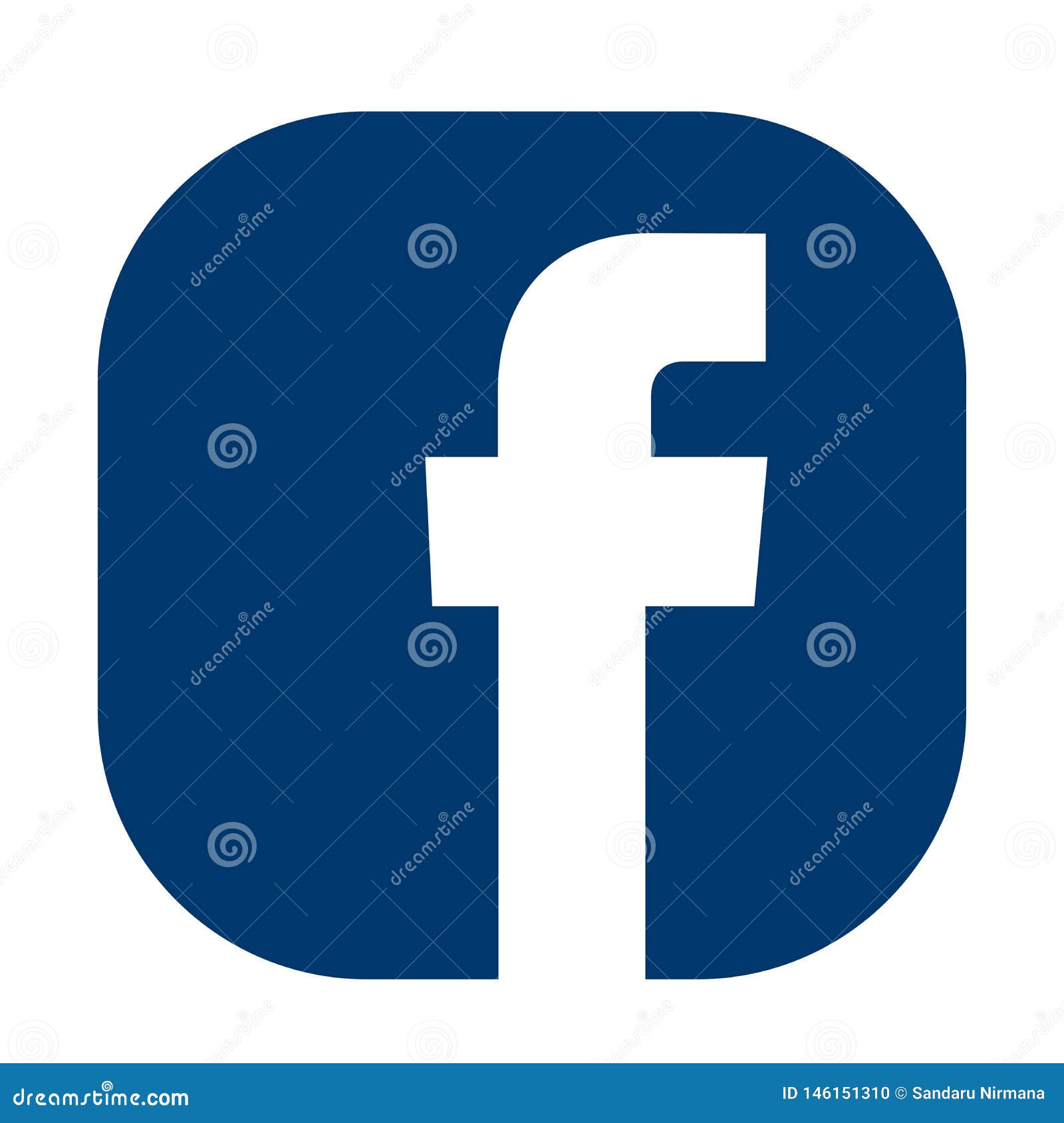 Facebook Logo Icon Vector Illustrations on White Background Editorial ...
