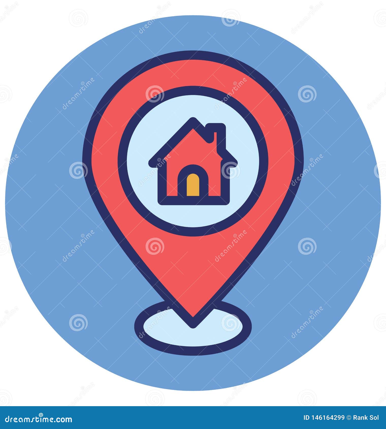 Home Location Isolated Vector Icon Which Can Easily Modify or Edit Home ...