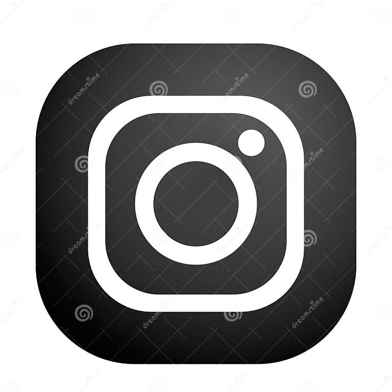 New Instagram Camera Logo Icon in Black Vector with Modern Gradient ...