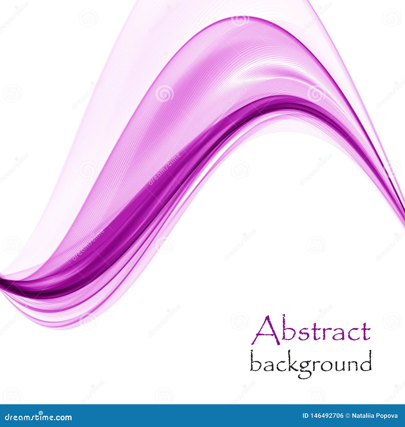 Abstract Purple Waves on a White Background Stock Vector - Illustration ...
