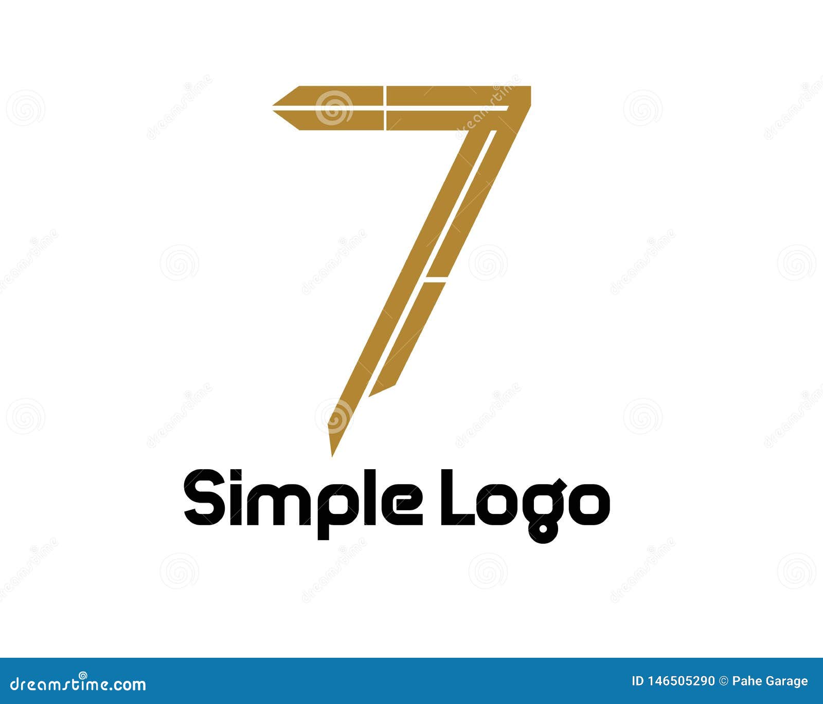 Seven Logo Simple for Business Stock Illustration - Illustration of ...