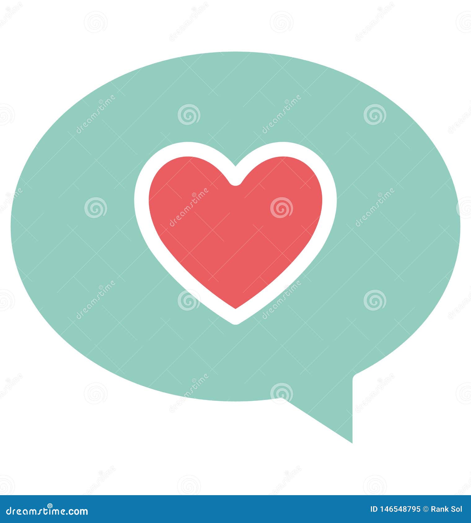 Heart, Love Chat Isolated Vector Icon Which Can Easily Modify or Edit ...