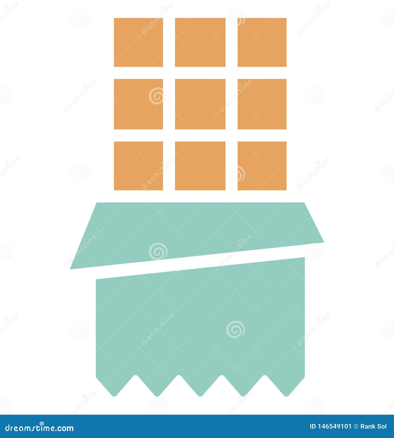 Choco Bar Isolated Vector Icon Which Can Easily Modify or Edit Stock ...