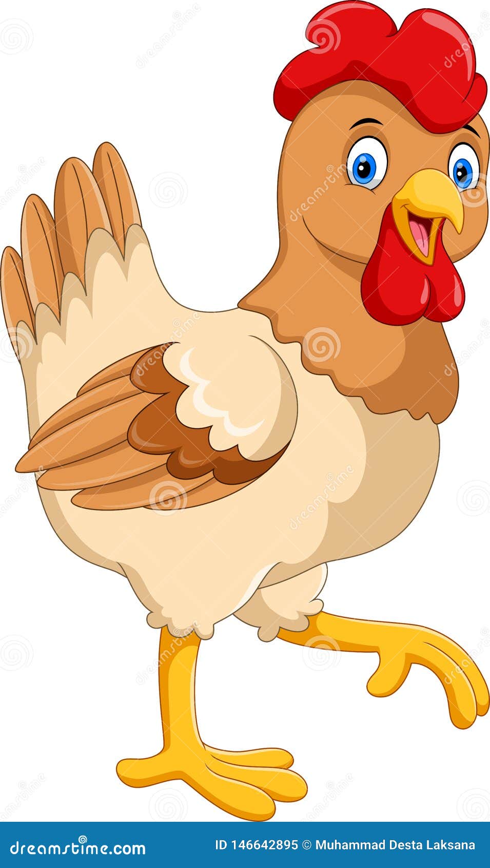 Illustration of Cute and Adorable Hen Cartoon Stock Illustration ...