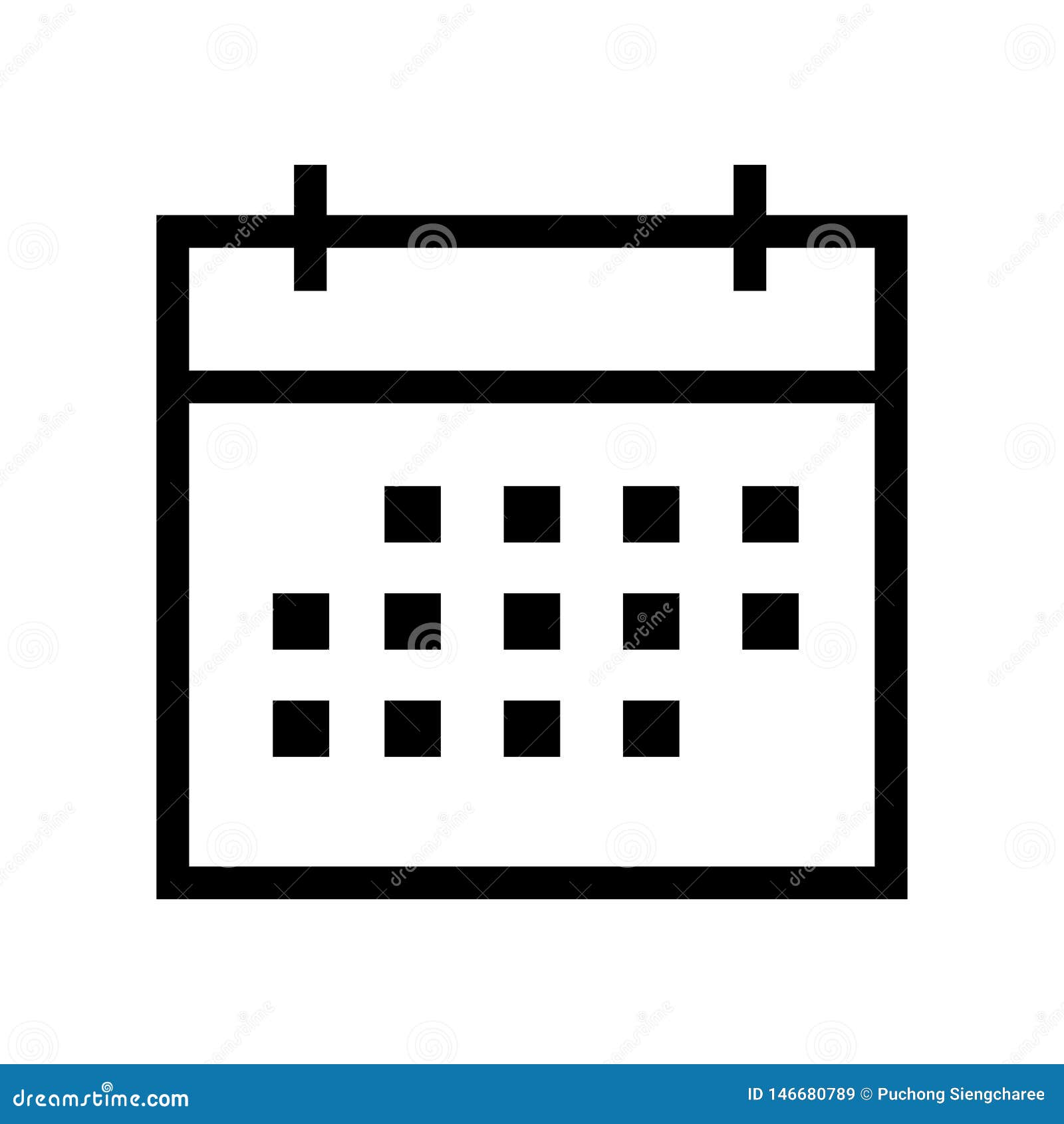 Calendar Icon in Trendy Flat Style Isolated on Grey Background ...