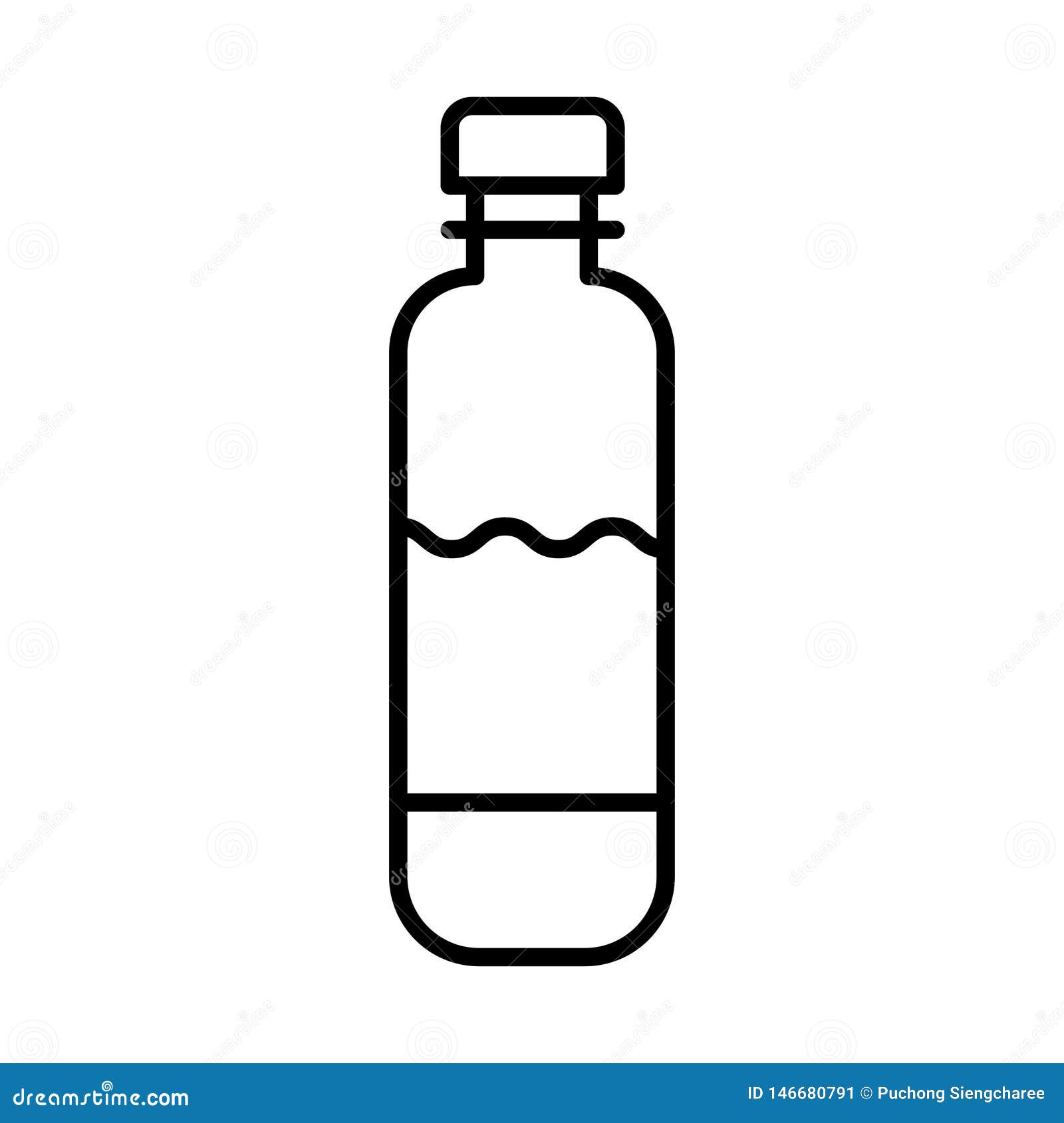 Line Bottle Icon.bottle Icon in Trendy Flat Design Stock Vector ...