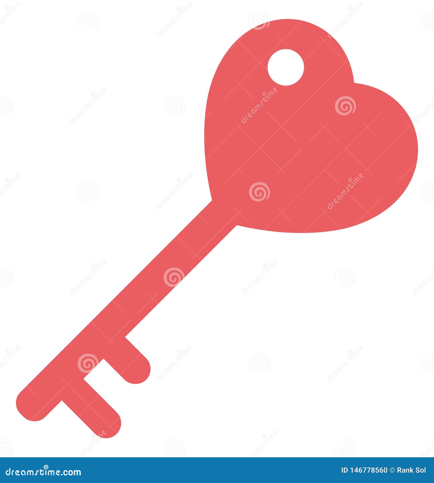 Basic RGB Heart Key Isolated Vector Icon Which Can Easily Modify or ...