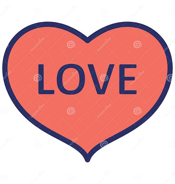 Basic RGB Heart Shape Isolated Vector Icon Which Can Easily Modify or ...