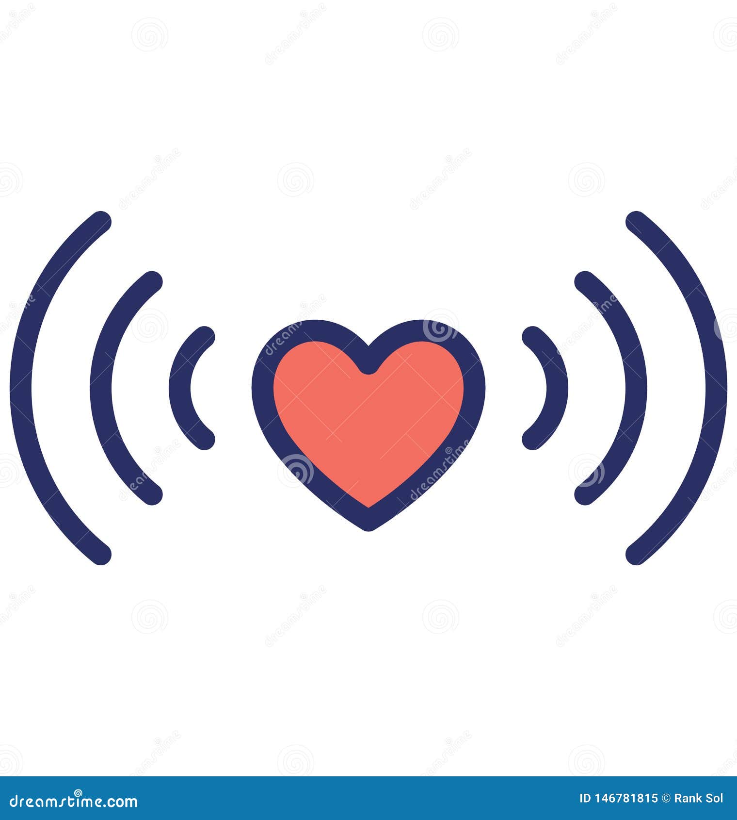 Heart Signals Isolated Vector Icon Which Can Easily Modify or Edit ...