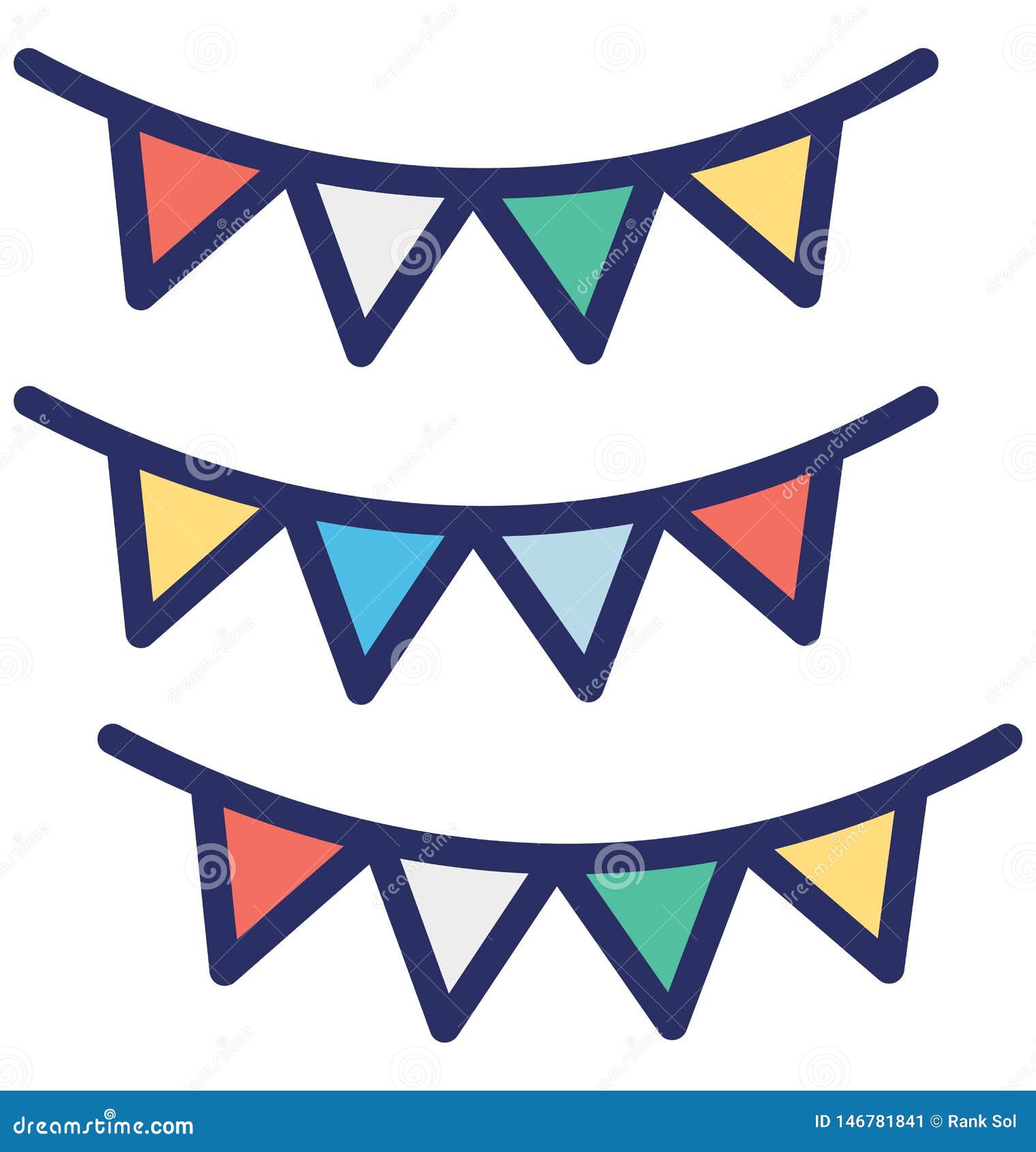 Buntings, Isolated Vector Icon Which Can Easily Modify or Edit Buntings ...