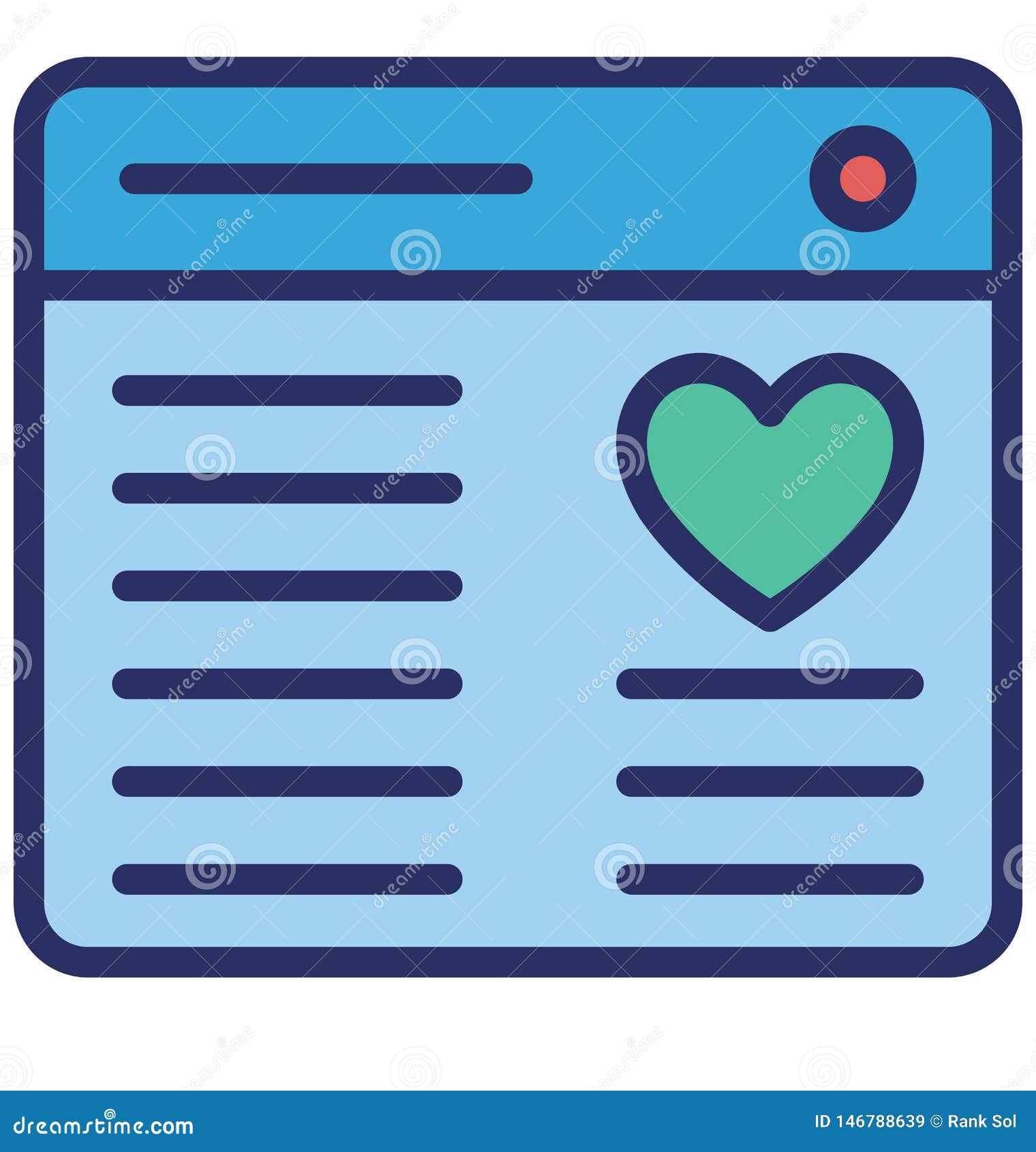 Basic RGB Heart Isolated Vector Icon Which Can Easily Modify or Edit ...