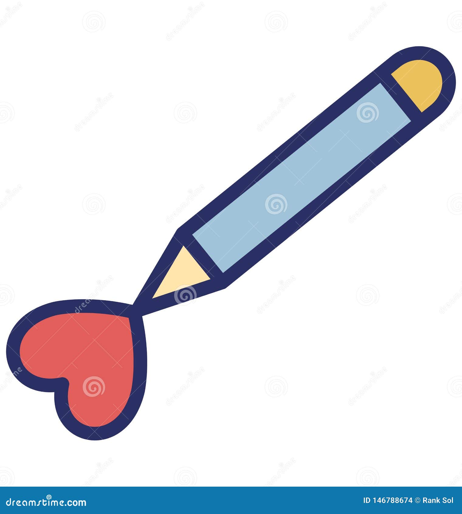 Basic RGB Draw Heart Isolated Vector Icon Which Can Easily Modify or ...